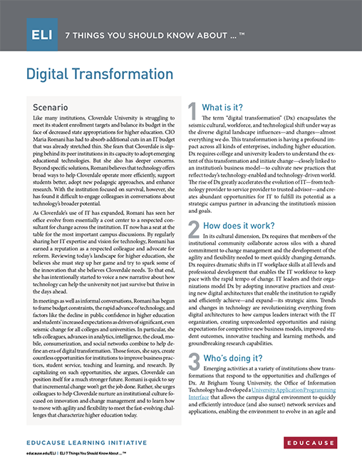 Dx: Digital Transformation of Higher Education | EDUCAUSE Dx: Digital Transformation of Higher Education | EDUCAUSE